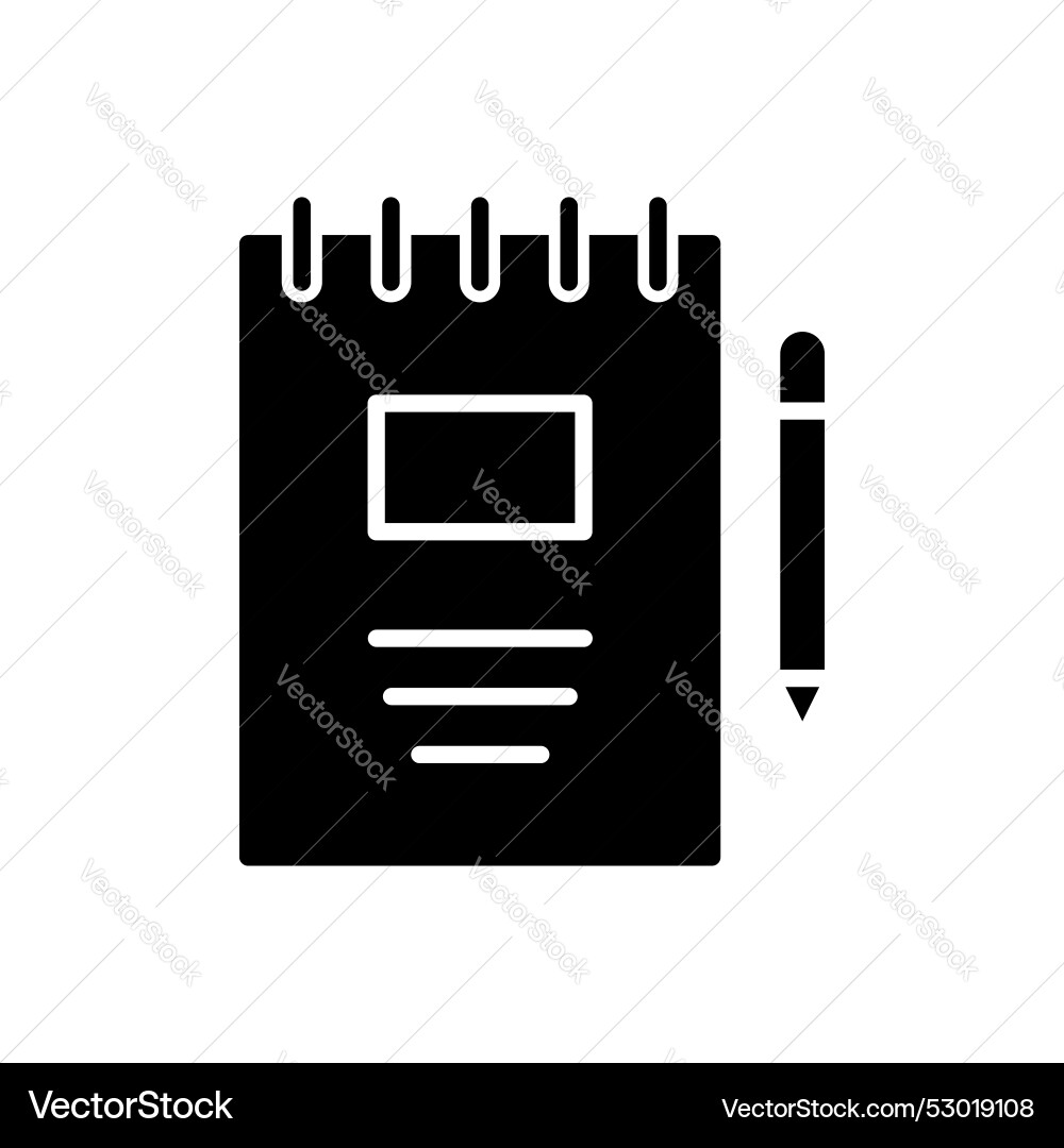 Notebook icon set journal book symbol school Vector Image