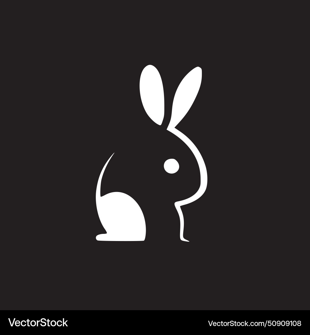 Rabbit - minimalist and simple silhouette Vector Image