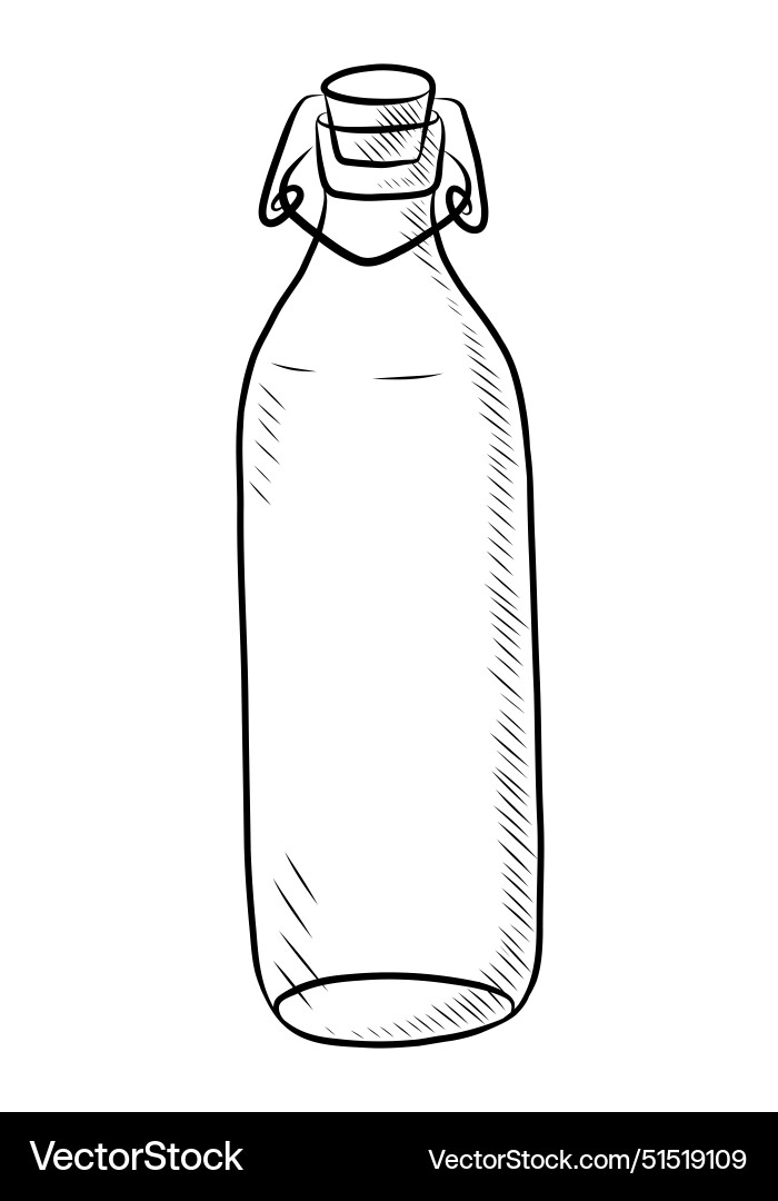 Black and white contour drawing of an empty Vector Image