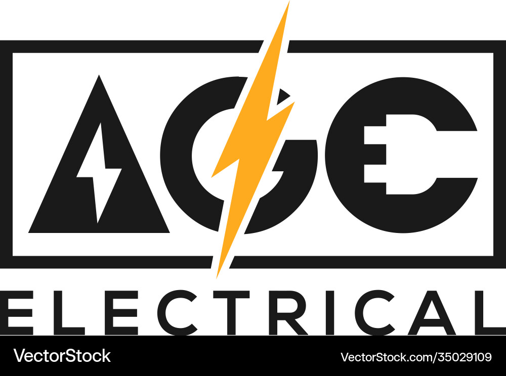Electrical business logo design Royalty Free Vector Image