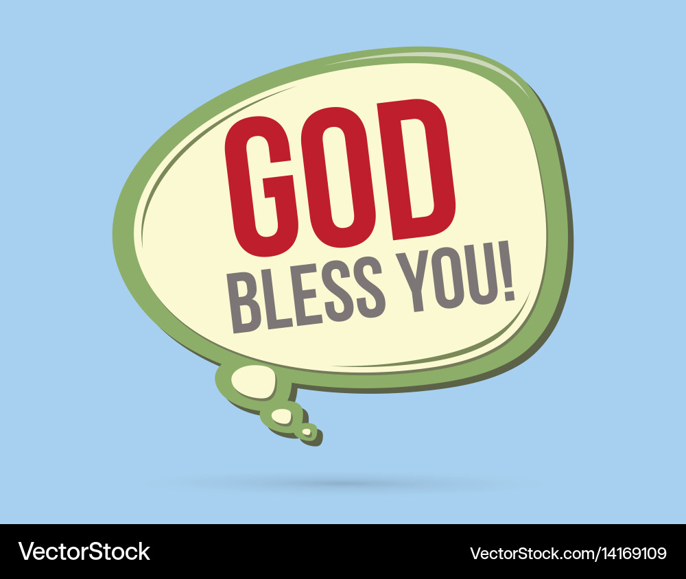 God bless you text in balloons Royalty Free Vector Image