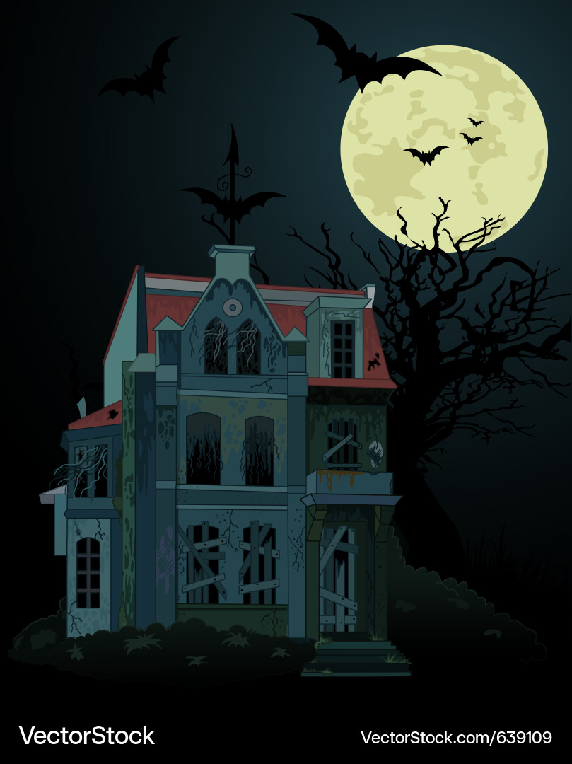 Haunted house Royalty Free Vector Image - VectorStock