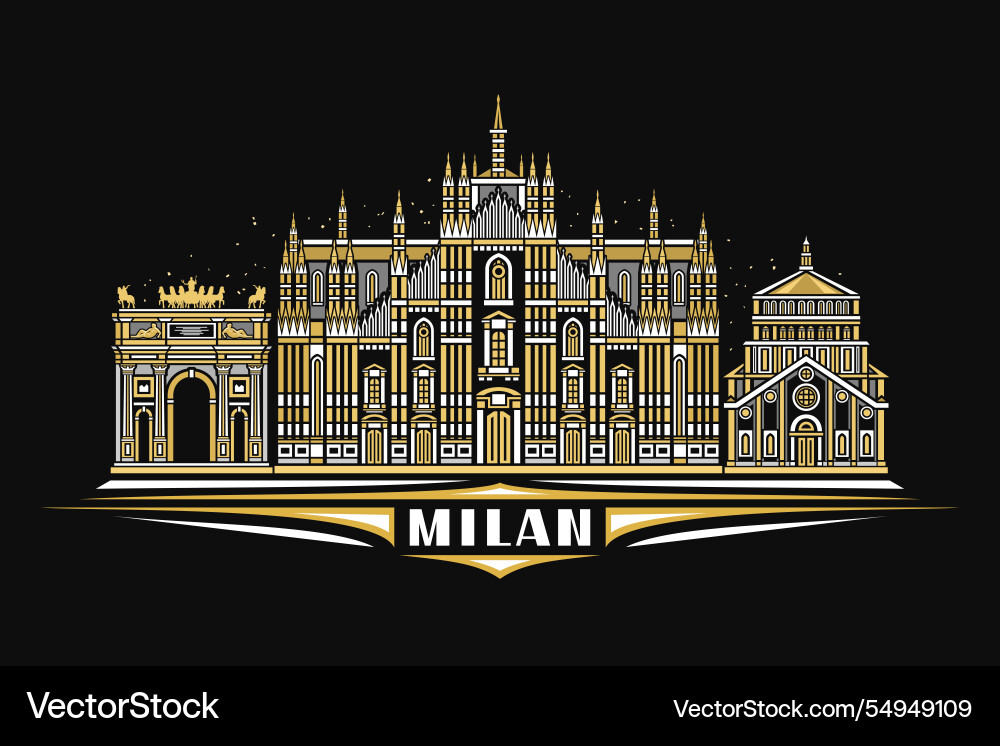 Milan Royalty Free Vector Image - VectorStock