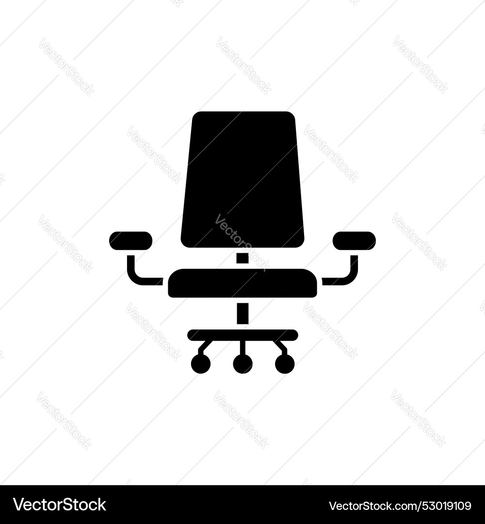 Office chair icon set employee work desk Vector Image