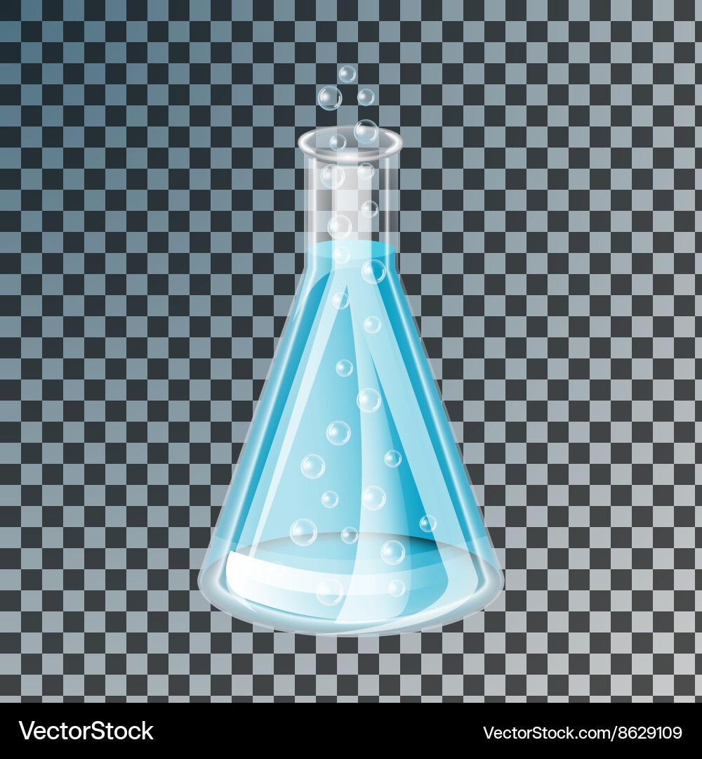 Realistic chemical flask Royalty Free Vector Image