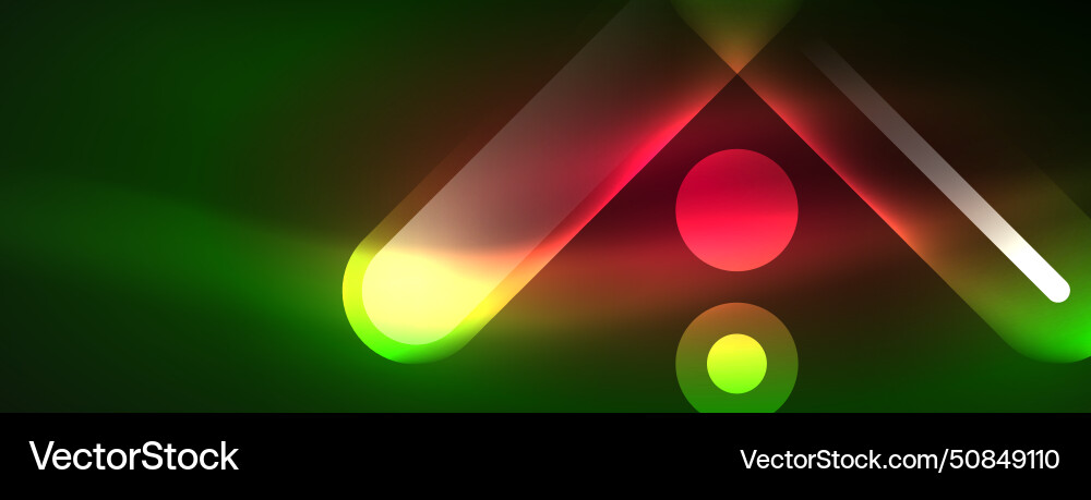Abstract design pulsates with neon glowing light Vector Image Abstract design pulsates with neon glowing light Vector Image