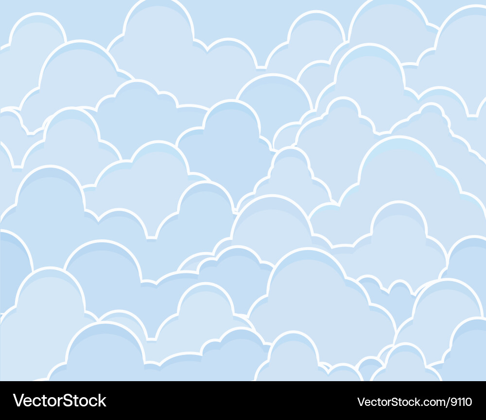 Blue clouds Royalty Free Vector Image - VectorStock