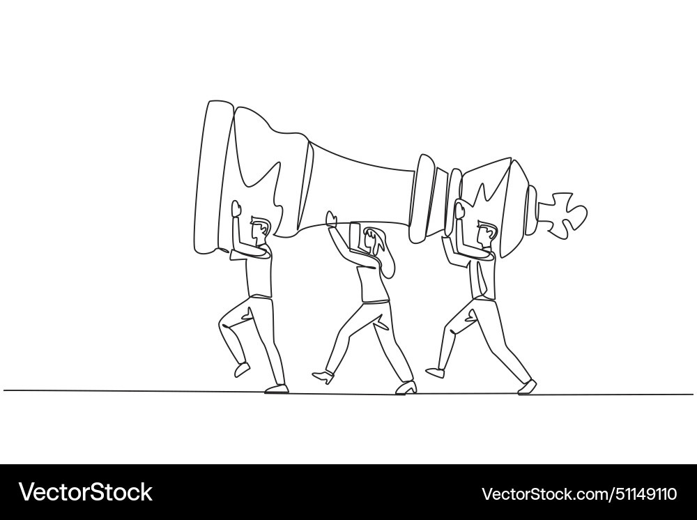 Continuous one line drawing a group of Royalty Free Vector