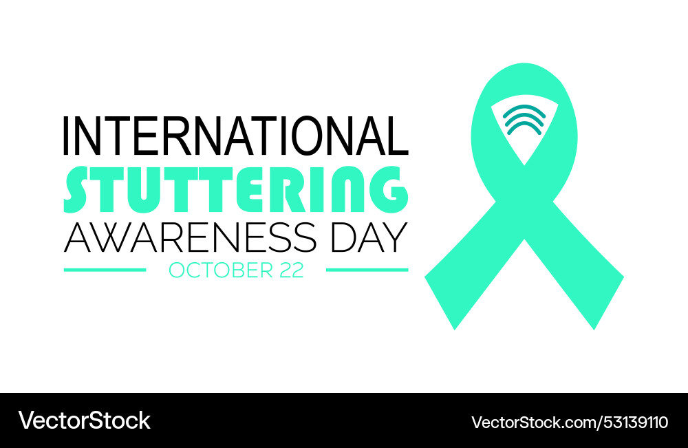 International stuttering awareness day Royalty Free Vector