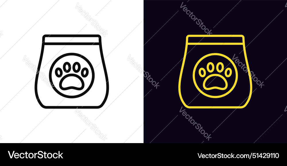 Outline pet food icon with editable stroke Vector Image