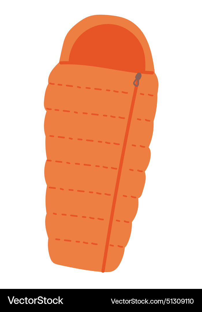 Sleeping bag in flat design comfortable camping Vector Image