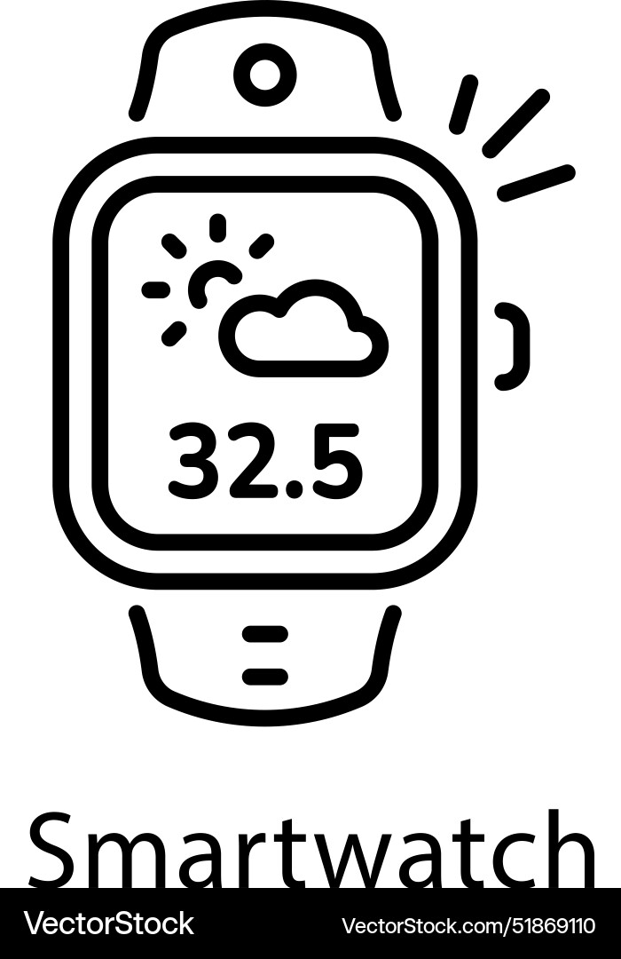 Smartwatch Royalty Free Vector Image - VectorStock