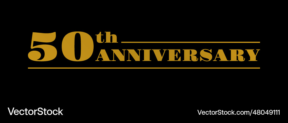 50th Anniversary Celebration Logo Royalty Free Vector Image