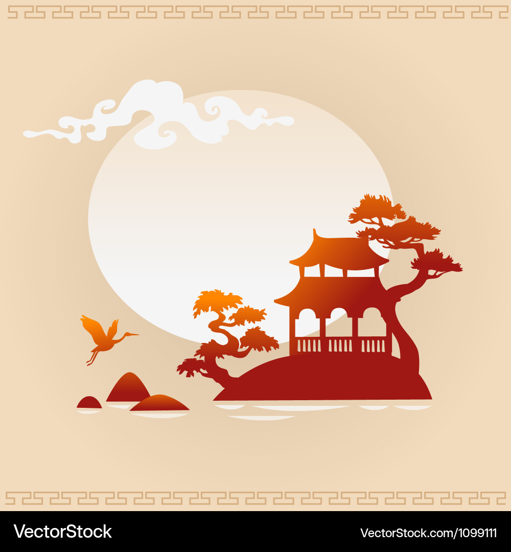 Abstract asian background Royalty Free Vector Image