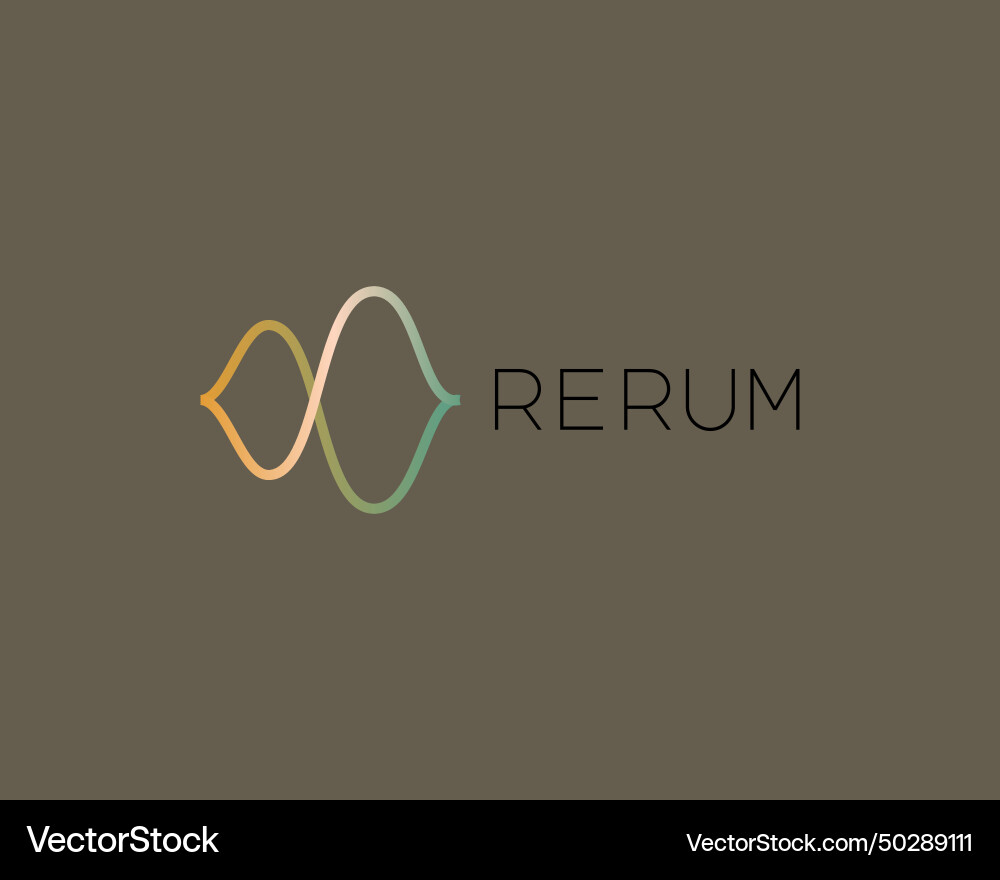 Abstract linear waves gradient logo creative flow Vector Image