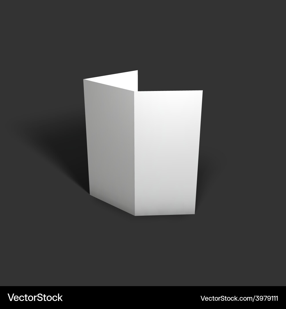 Blank trifold paper brochure mockup Royalty Free Vector Blank trifold paper brochure mockup Royalty Free Vector