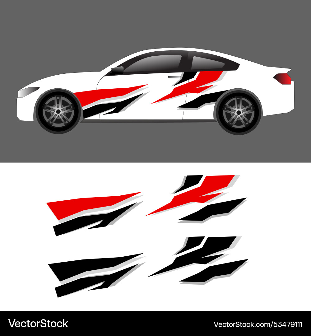 Car sticker template design Royalty Free Vector Image