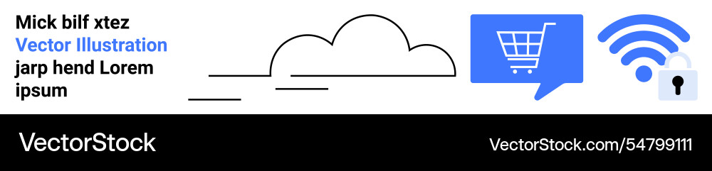 Cloud Computing E Commerce And Network Security Vector Image 7936