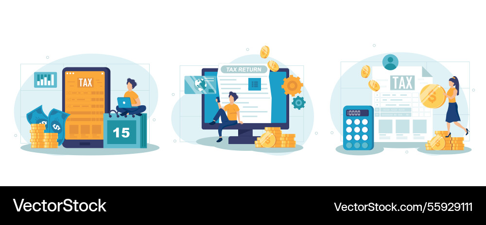 Declaration programs easy reporting tax website Vector Image