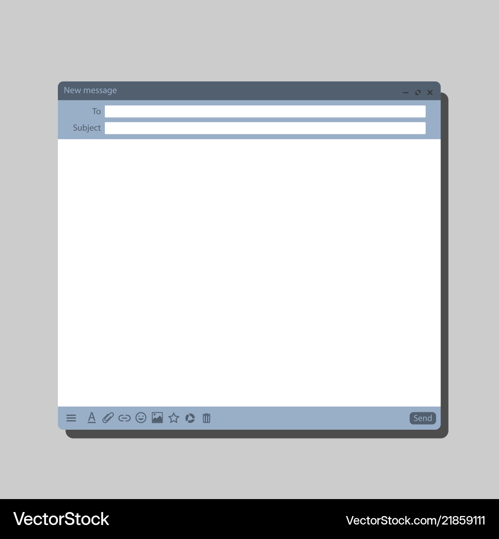 Email message interface Royalty Free Vector Image