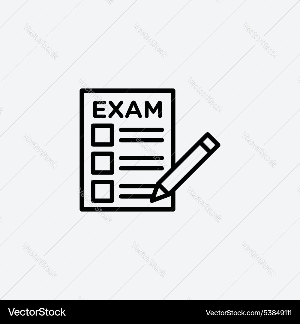 Exam icon set Royalty Free Vector Image - VectorStock