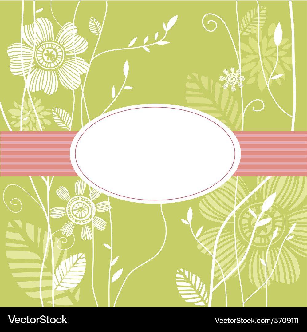 Greeting card floral background Royalty Free Vector Image