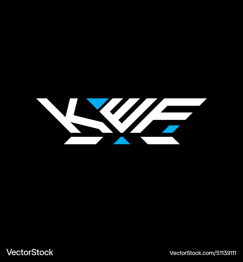 Kwf letter logo design kwf simple and modern logo Vector Image