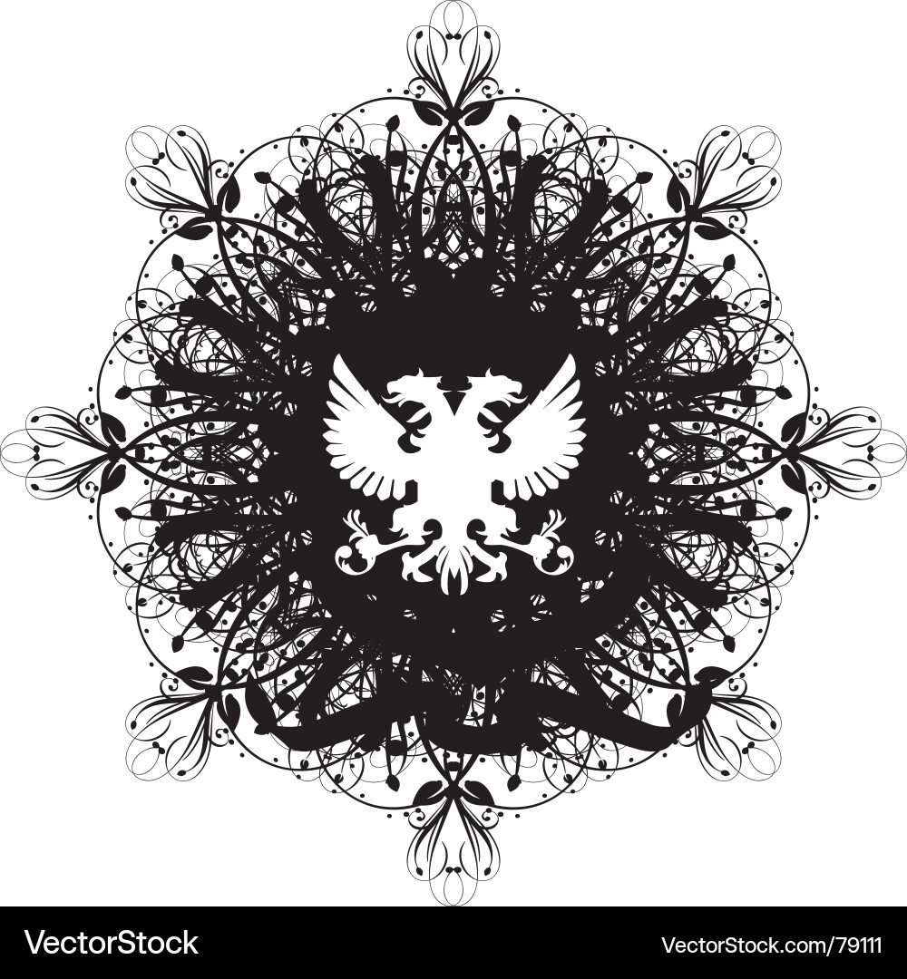 Ornate Floral Crest Royalty Free Vector Image - VectorStock