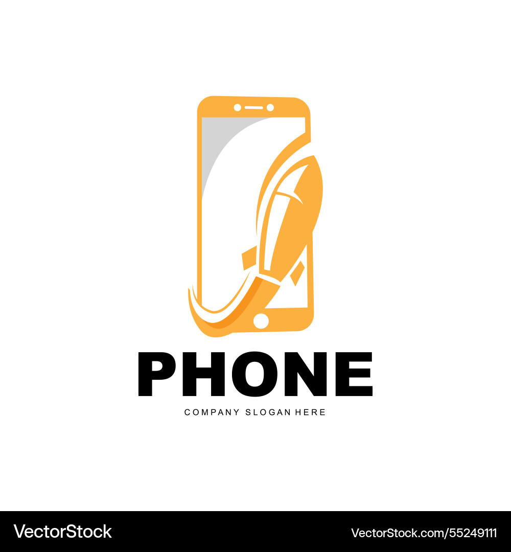 Smartphone logo communication electronics modern Vector Image