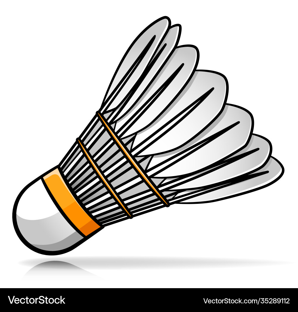 Cartoon Badminton Shuttlecock Royalty Free Vector Image