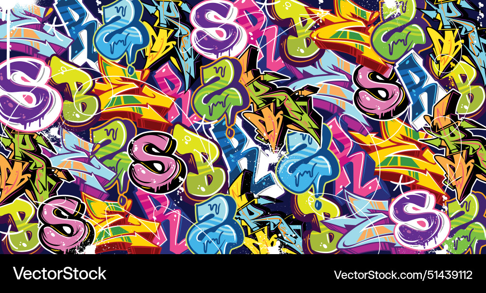 Colorful graffiti background Royalty Free Vector Image