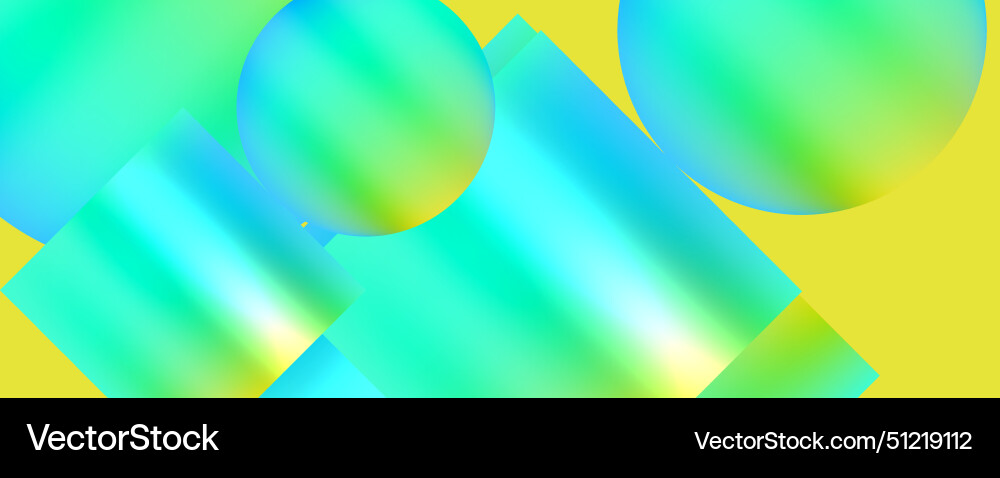 Neon color abstract geometric shapes background Vector Image