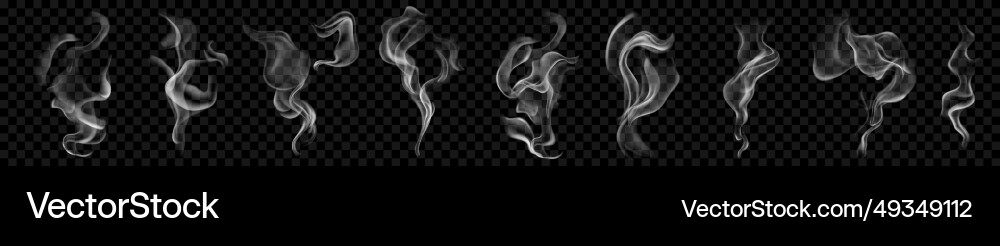Smoke set Royalty Free Vector Image - VectorStock