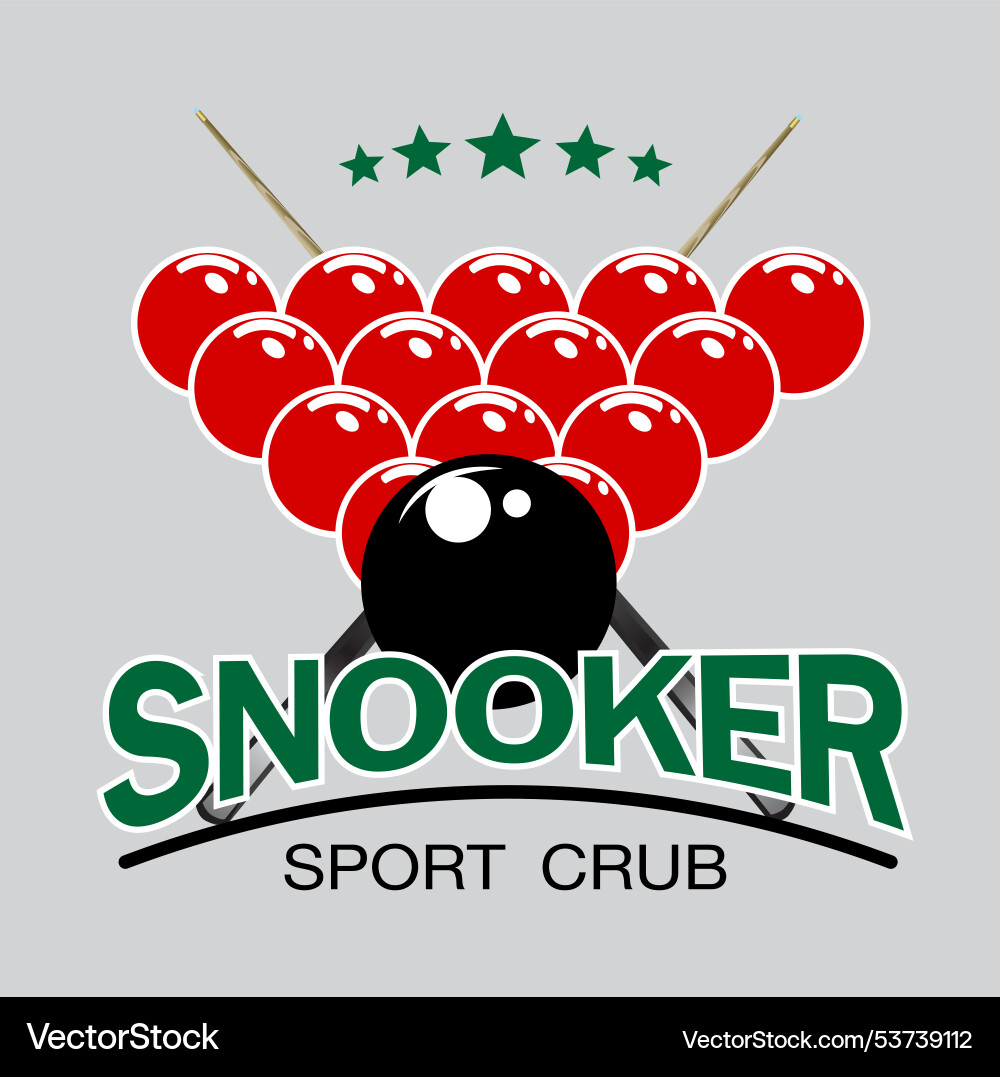 Snooker sport logo Royalty Free Vector Image - VectorStock