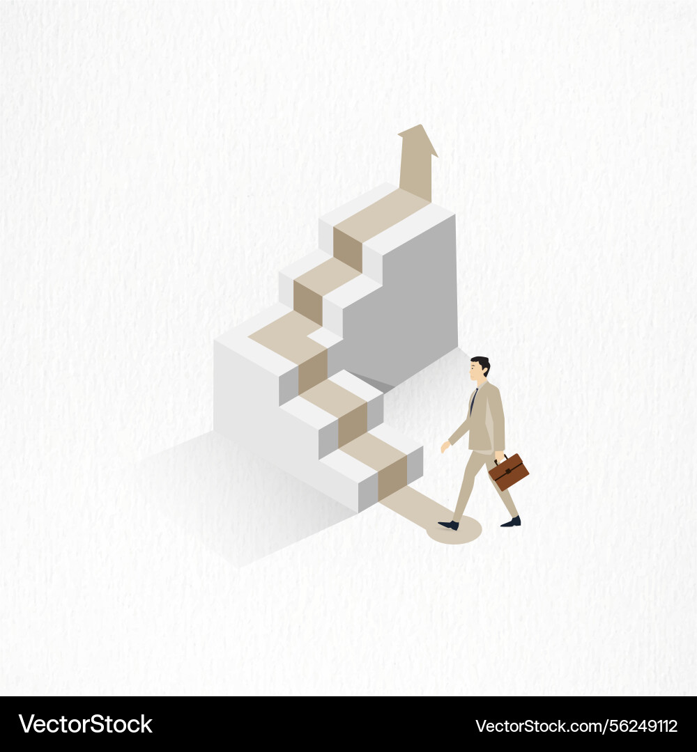 Step up grow career advancement development Vector Image