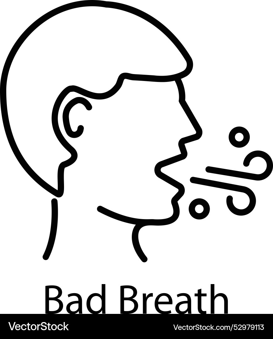 Bad breath Royalty Free Vector Image - VectorStock