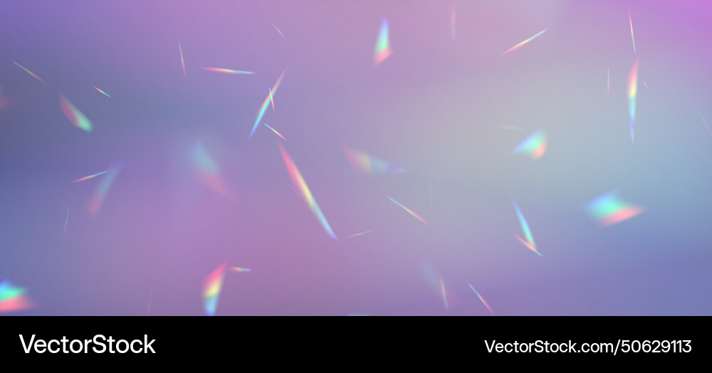 Blurred rainbow refraction overlay effect light Vector Image