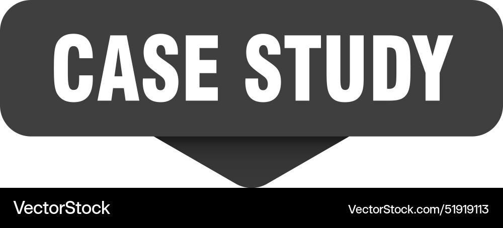 Case study sticker case study sign on transparent Vector Image