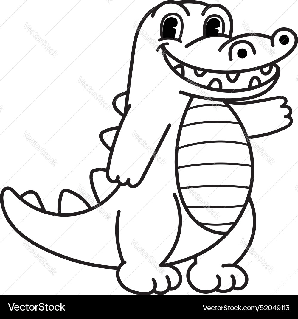 Cute crocodile Royalty Free Vector Image - VectorStock
