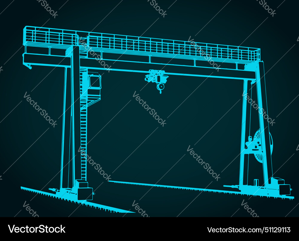 Gantry crane Royalty Free Vector Image - VectorStock