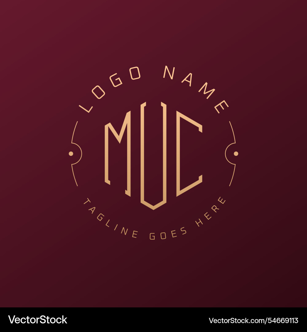 Luxury muc logo design elegant letter – Royalty-Free Vector | VectorStock