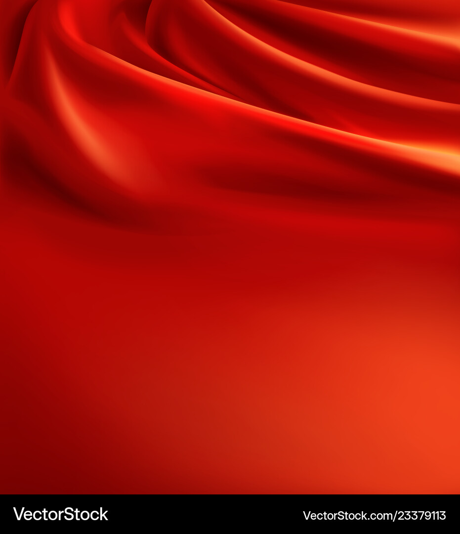 Red fabric background luxury silk cloth Royalty Free Vector