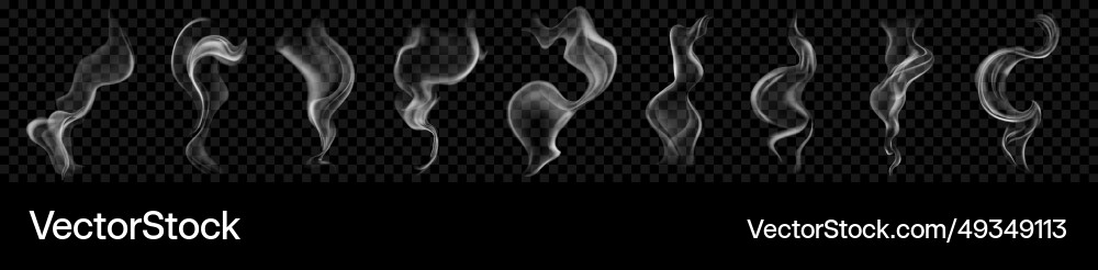 Smoke set Royalty Free Vector Image - VectorStock