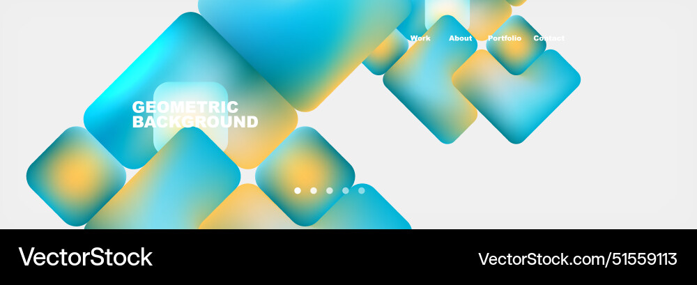 Square internet web page design template Vector Image