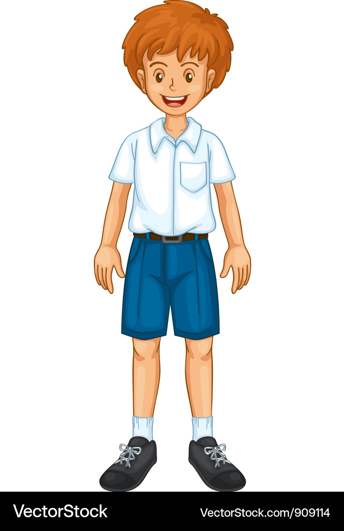 Boy in uniform Royalty Free Vector Image - VectorStock