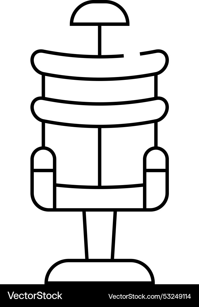 Electric chair line icon isolated Royalty Free Vector Image