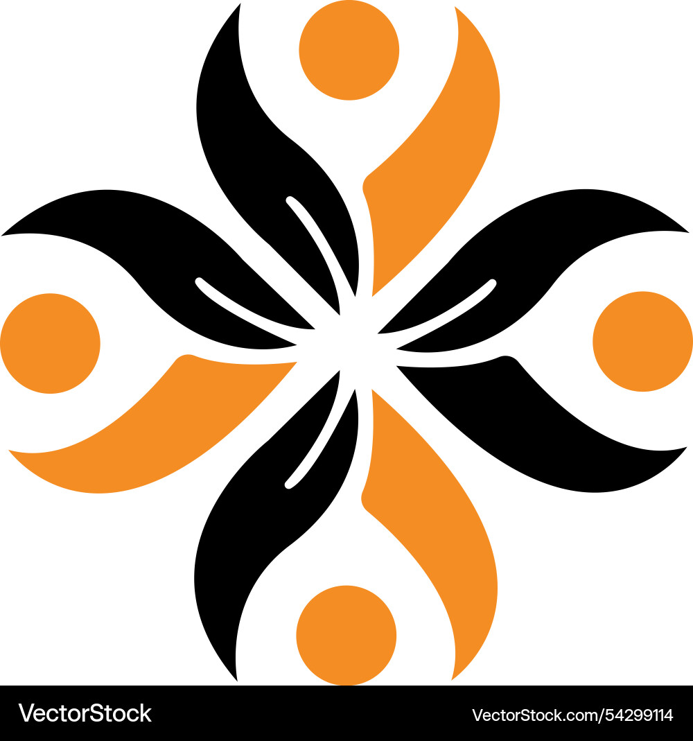 Loho human health community design Royalty Free Vector Image