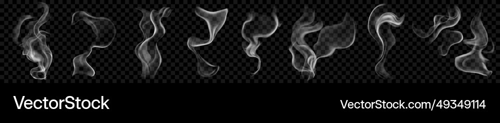 Smoke set Royalty Free Vector Image - VectorStock