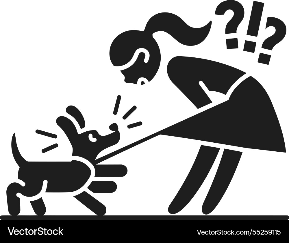 Angry dog attack icon Royalty Free Vector Image
