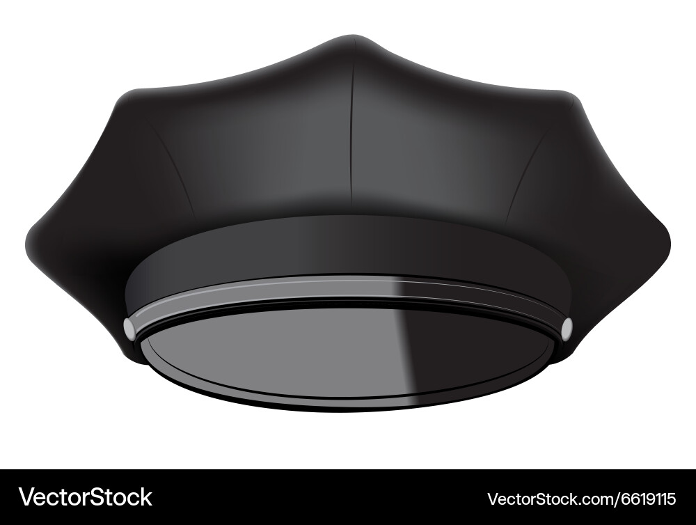 Black Police Hat Royalty Free Vector Image - VectorStock